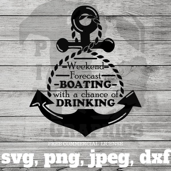 Boat Weekend Svg - Etsy