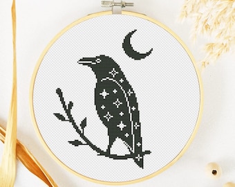 Possum Cross Stitch Pattern Occult Embroidery Modern Gothic - Etsy