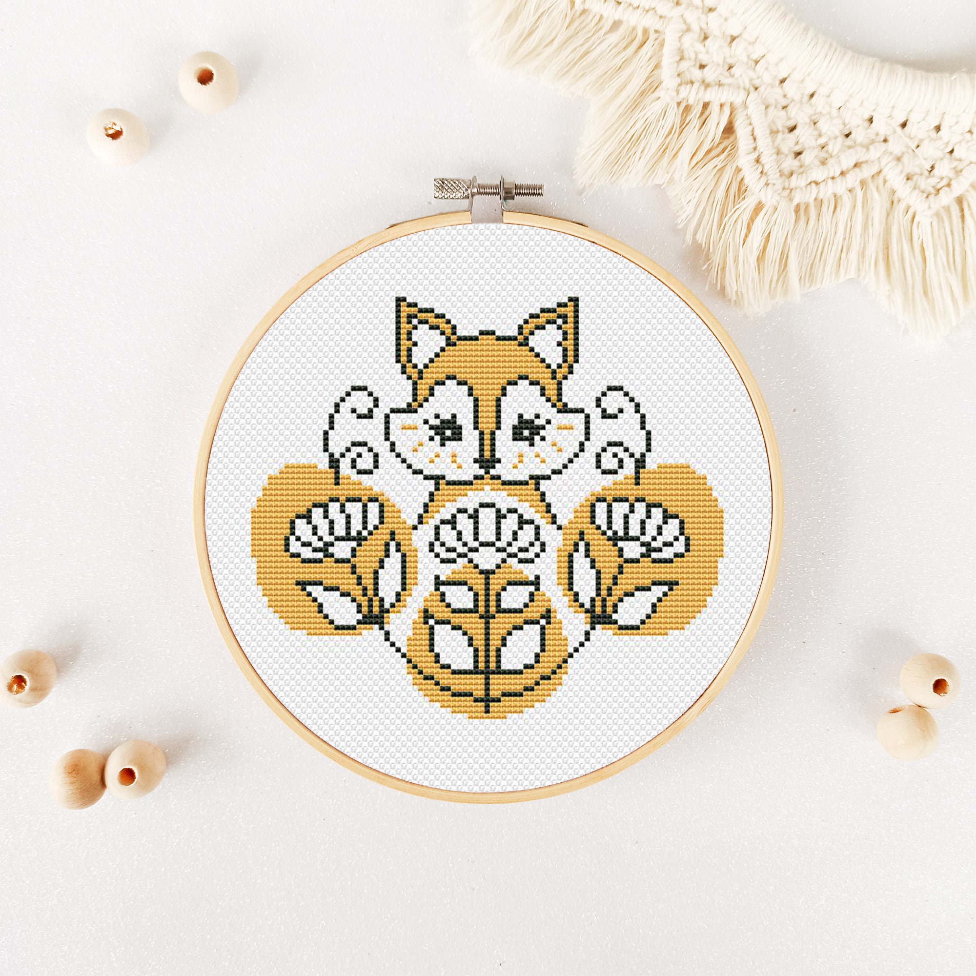 Fox Cross Stitch Pattern PDF Baby Fox Cross Stitch Cute Fox - Etsy