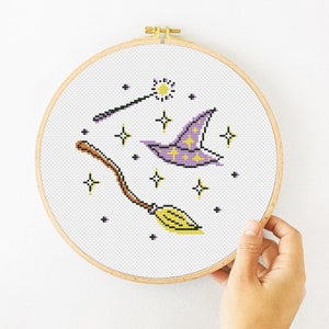 Magic Cross Stitch Pattern PDF, Wizard Cross Stitch, Mystical Hand ...