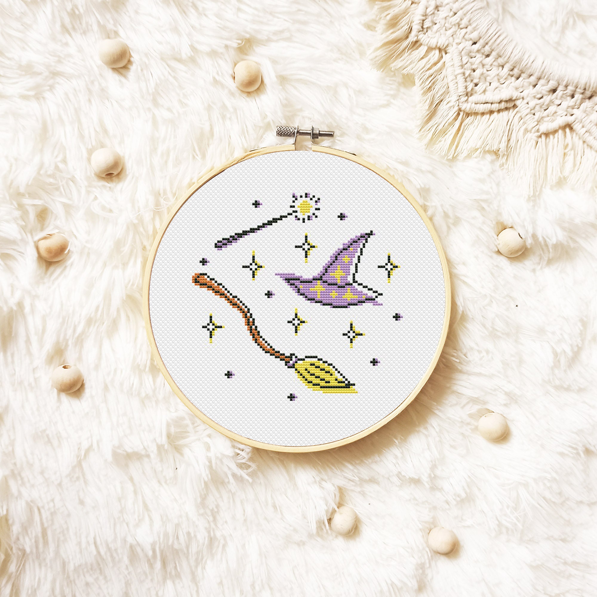 Magic Cross Stitch Pattern PDF Wizard Cross Stitch Mystical - Etsy