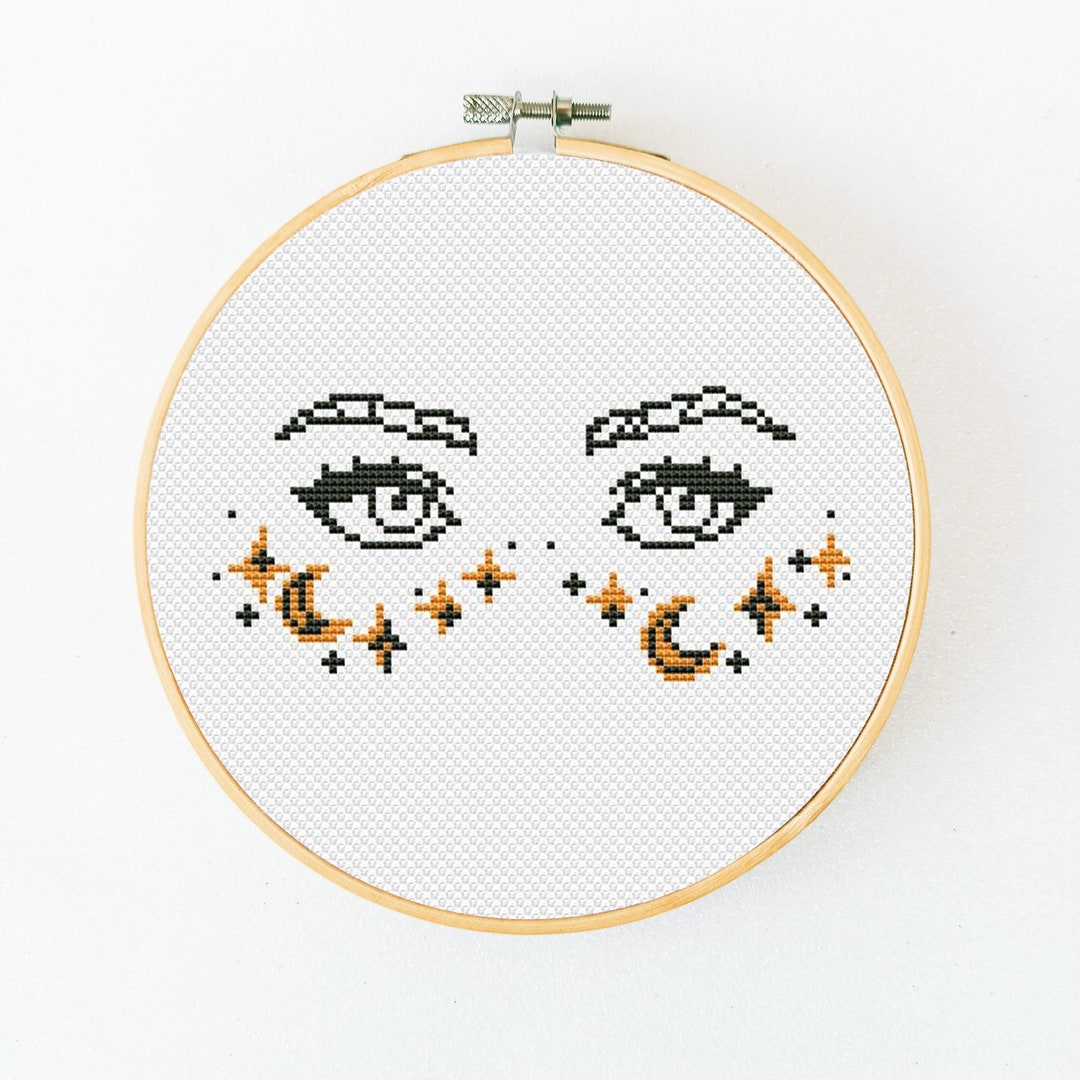 Celestial Eyes Cross Stitch Pattern PDF, Easy Mystical Cross Stitch ...