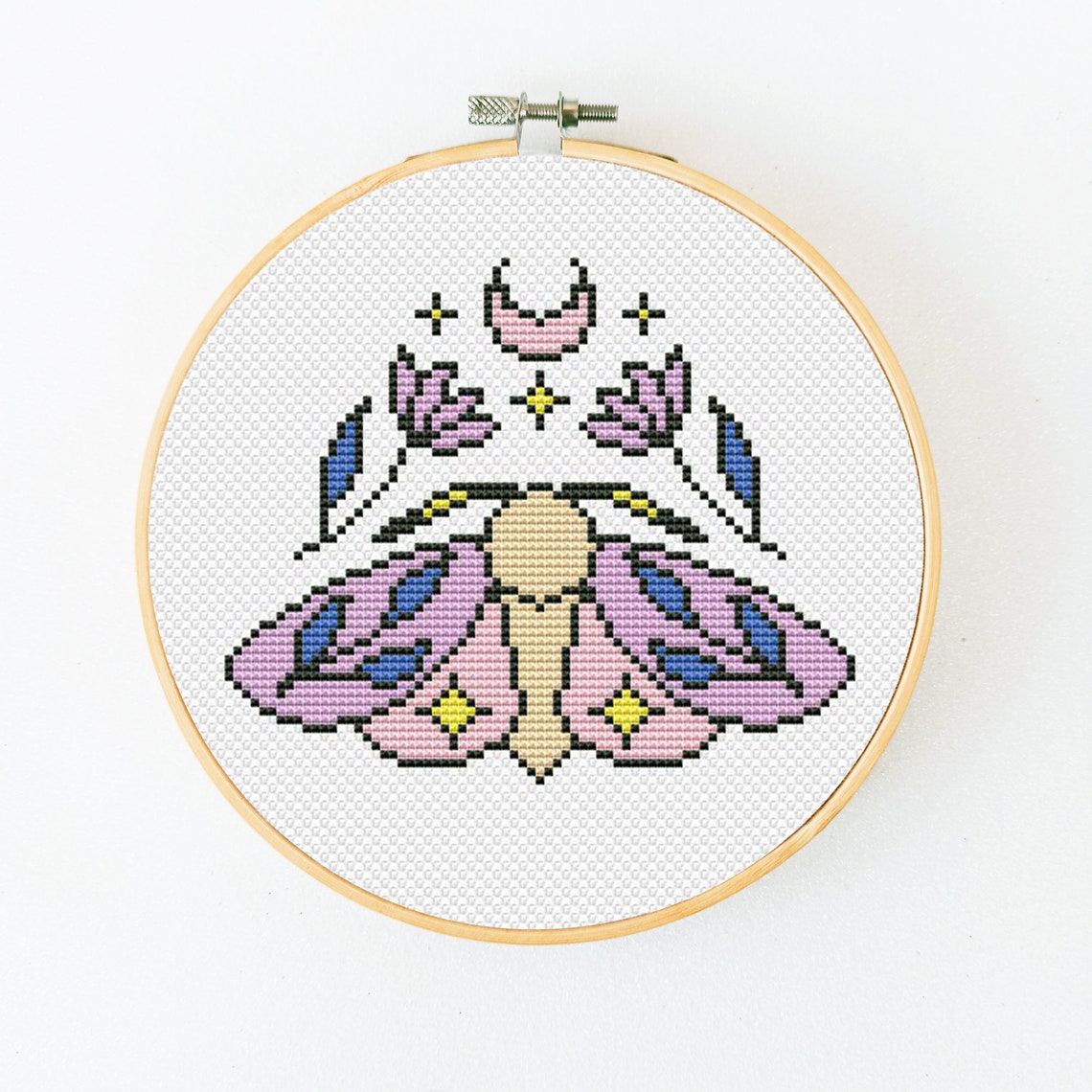Moth Cross Stitch Pattern PDF Butterfly Cross Stitch Insect - Etsy