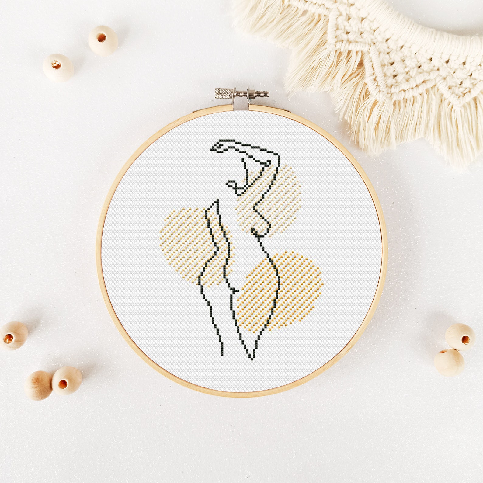 Body Positive Cross Stitch Pattern PDF Boho Woman Xstitch - Etsy
