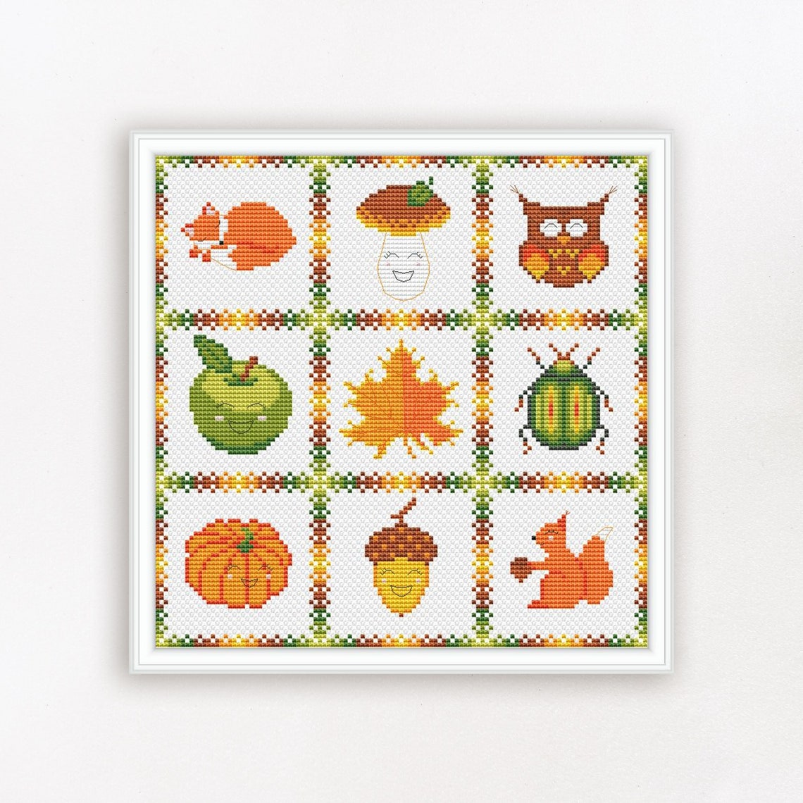 Autumn Sampler Cross Stitch Pattern PDF Fall Cross Stitch - Etsy