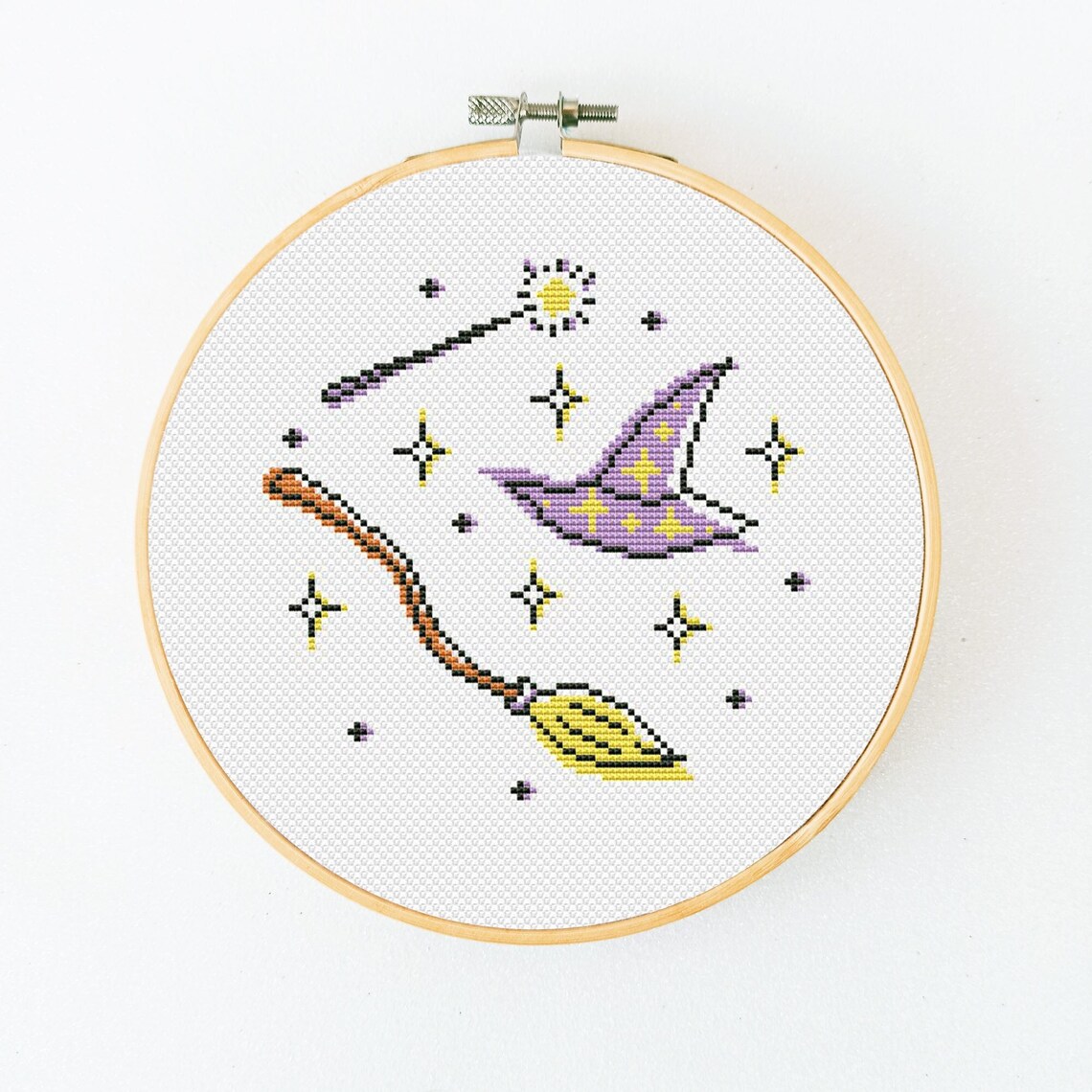 Magic Cross Stitch Pattern PDF Wizard Cross Stitch Mystical - Etsy