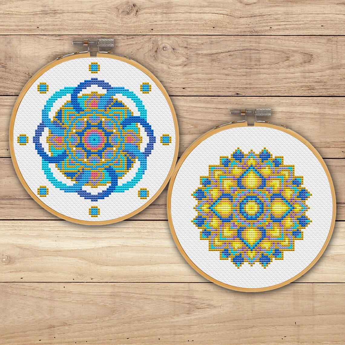 Mandala Cross Stitch Pattern Set PDF Geometric Cross Stitch - Etsy