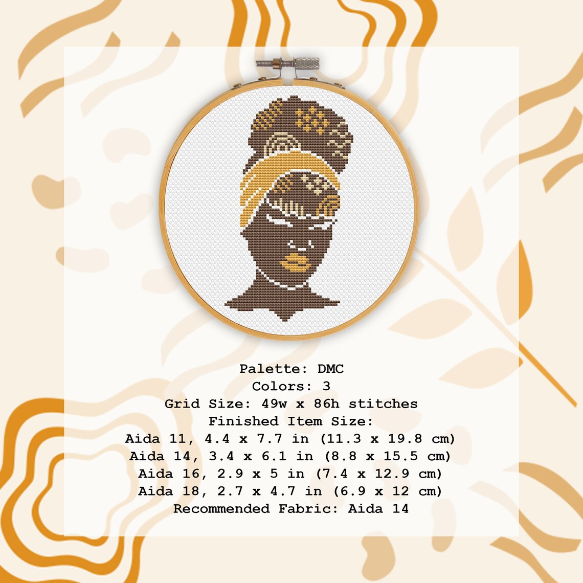 Black Woman Cross Stitch Pattern PDF African American Cross | Etsy