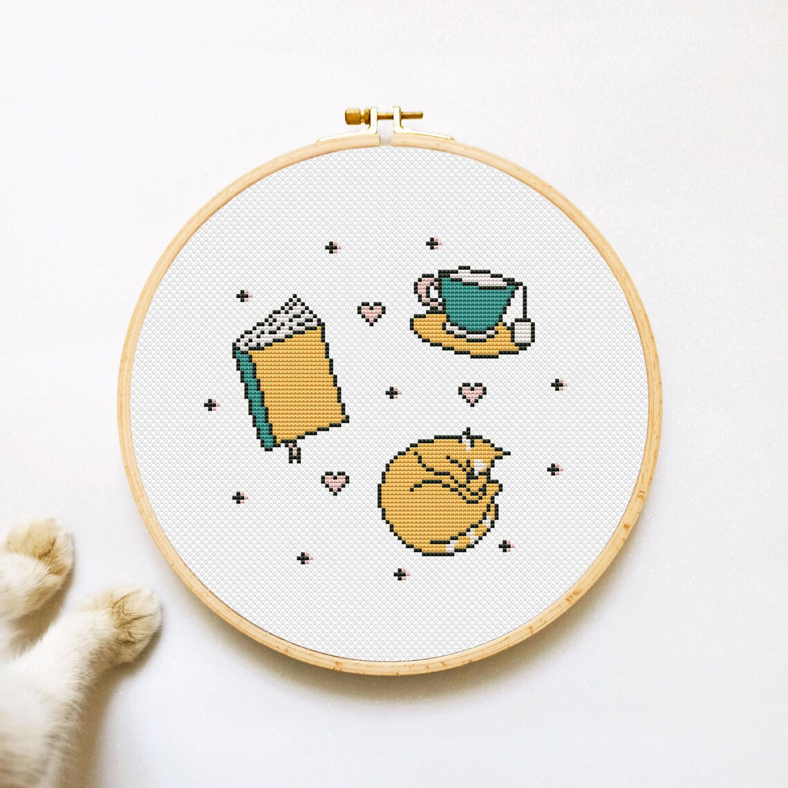 Book Sampler Cross Stitch Pattern PDF Reading Cross Stitch - Etsy