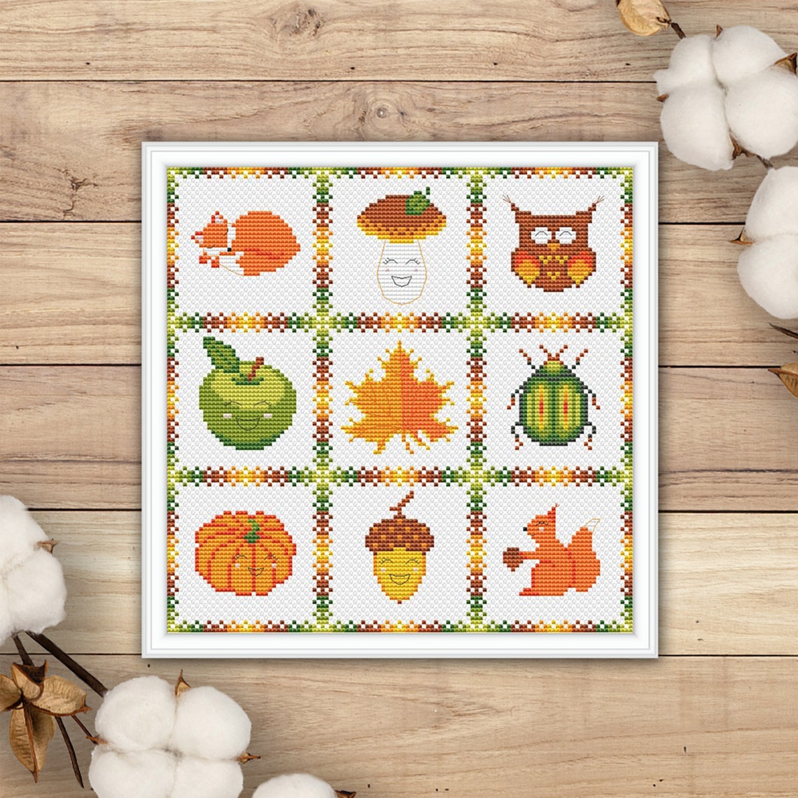 Autumn Sampler Cross Stitch Pattern PDF Fall Cross Stitch - Etsy