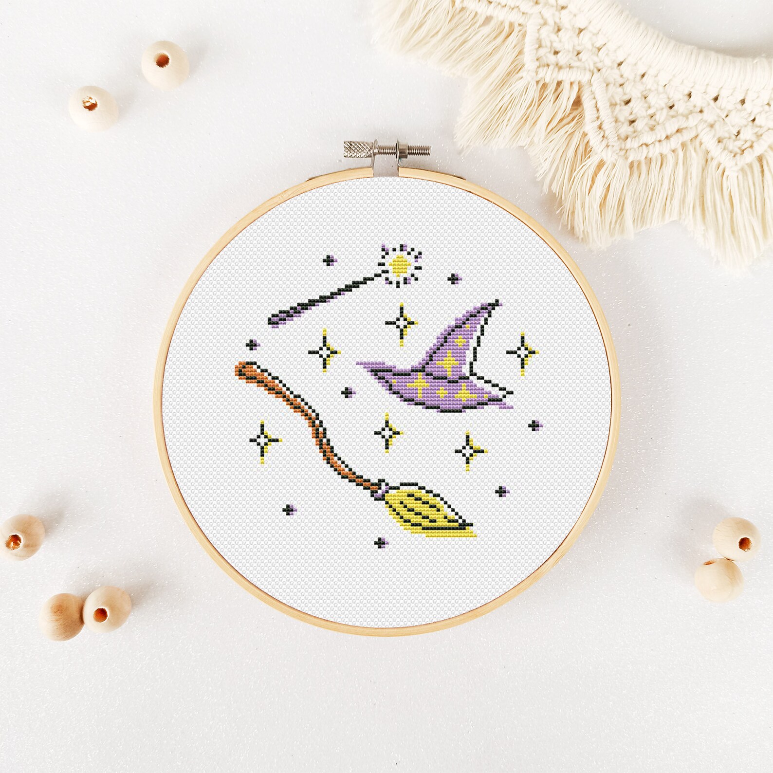 Magic Cross Stitch Pattern PDF Wizard Cross Stitch Mystical - Etsy