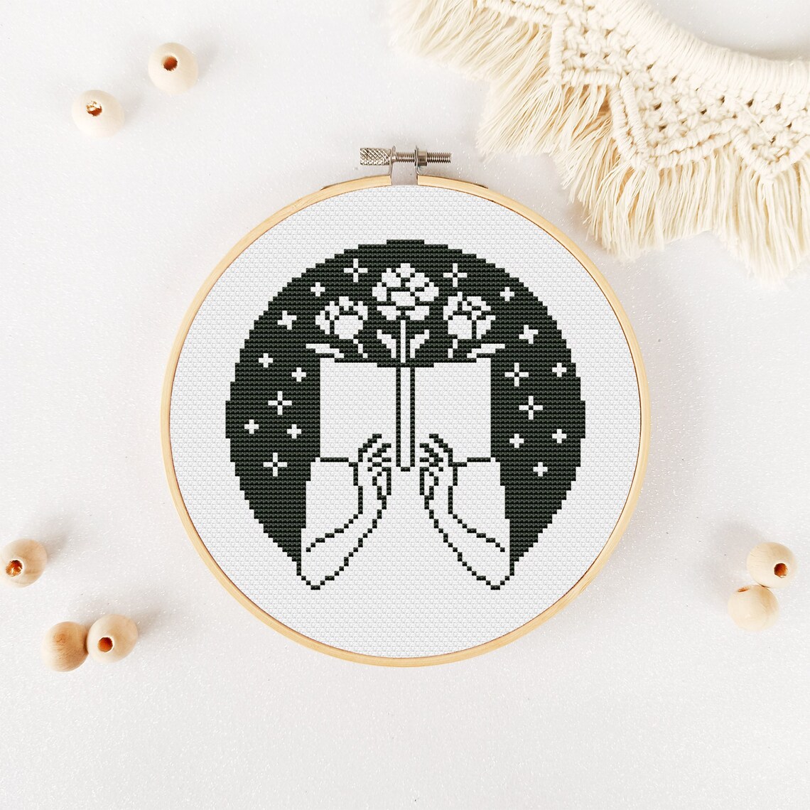 Book Cross Stitch Pattern PDF Bookworm Cross Stitch Book - Etsy