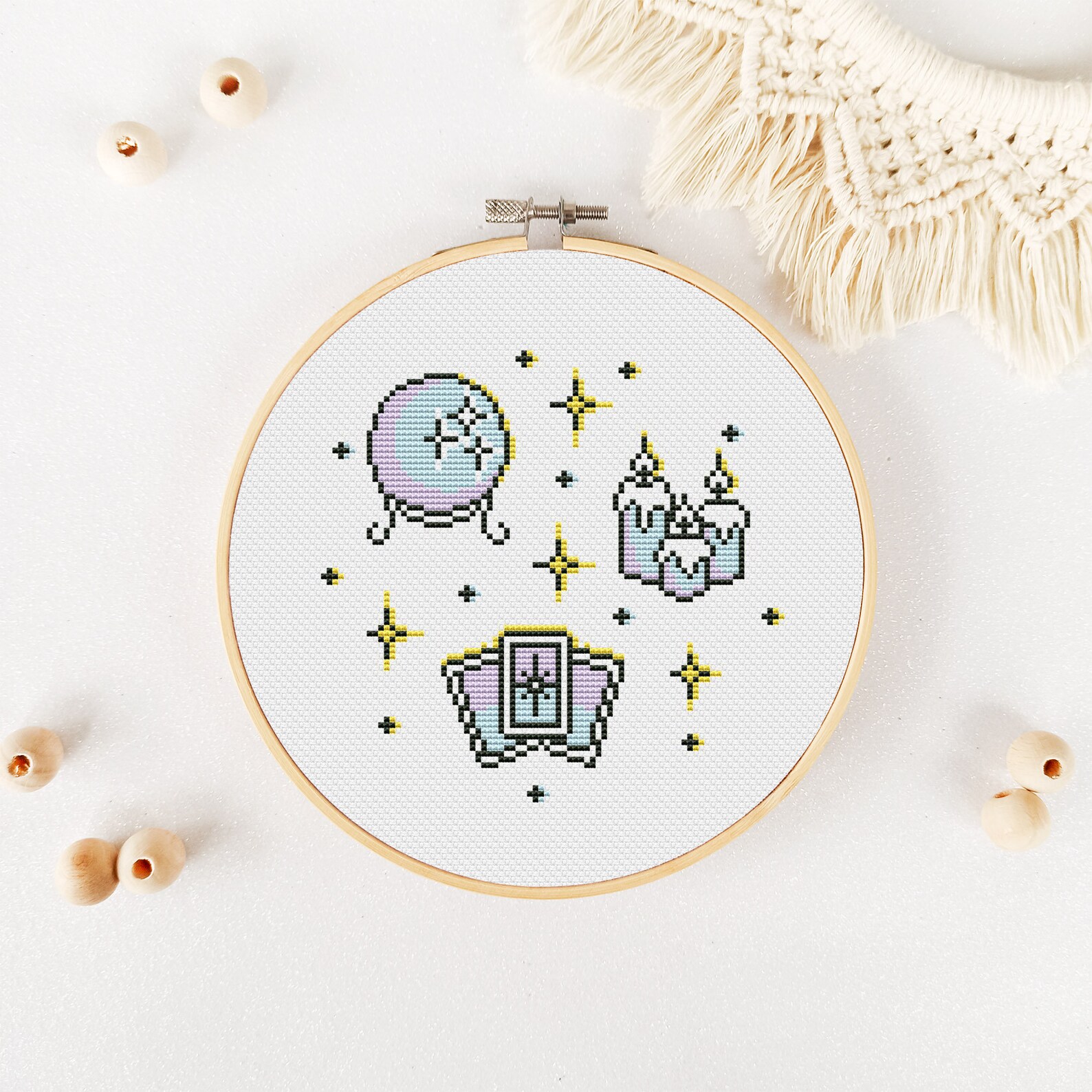 Mystical Cross Stitch Pattern PDF, Fortune Telling Cross Stitch, Magic ...