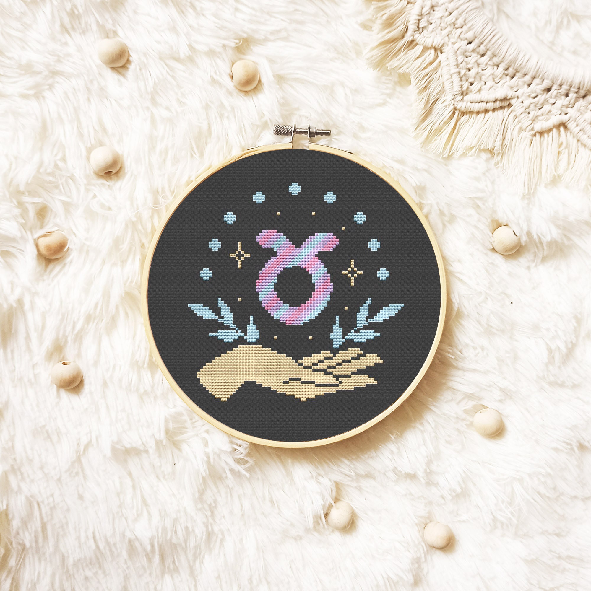 Taurus Cross Stitch Pattern PDF Zodiac Sign Hand Embroidery - Etsy