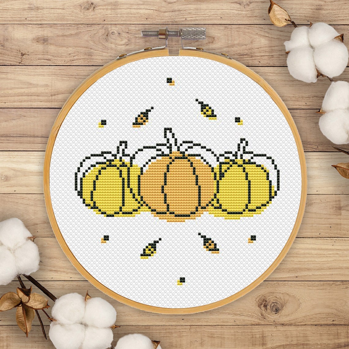 Pumpkin Cross Stitch Pattern PDF Autumn Cross Stitch Fall | Etsy