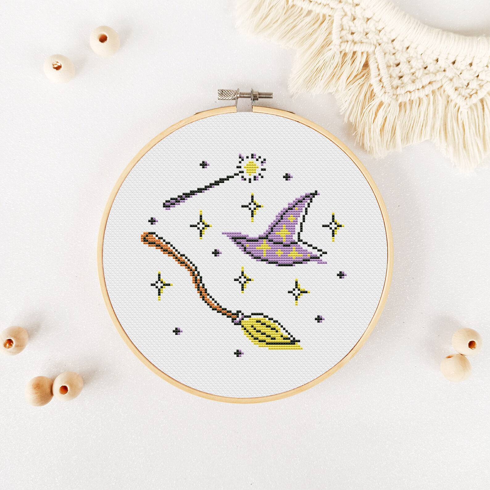 Magic Cross Stitch Pattern PDF, Wizard Cross Stitch, Mystical Hand ...