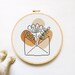 Envelope Cross Stitch Pattern PDF, Boho Flower Hand Embroidery ...