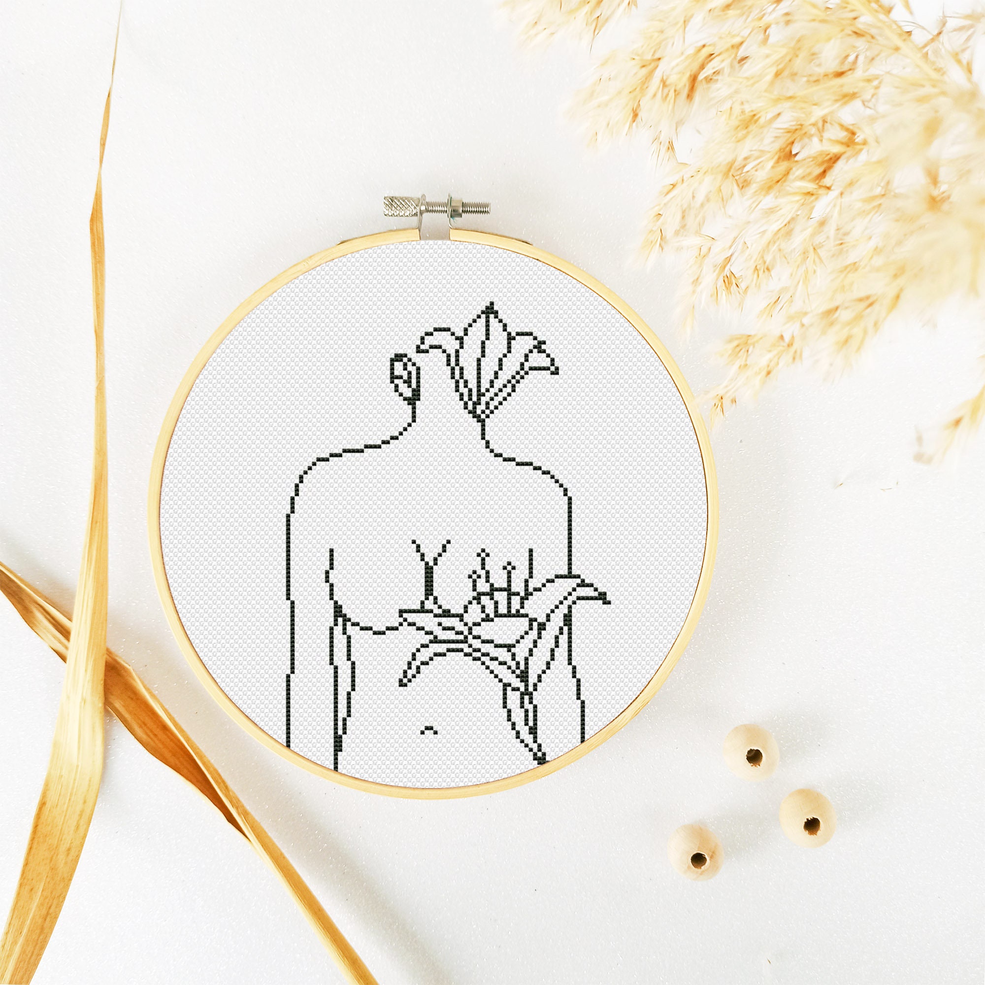 Woman Body Cross Stitch Pattern PDF Flower Woman Cross | Etsy