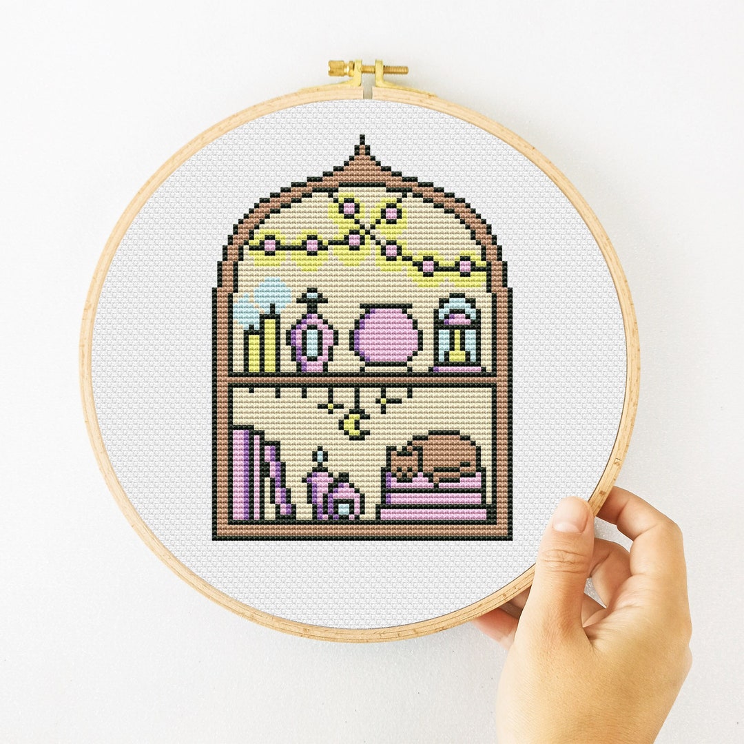 Shelf Cross Stitch Pattern PDF, Witch Cross Stitch, Magic Hand ...