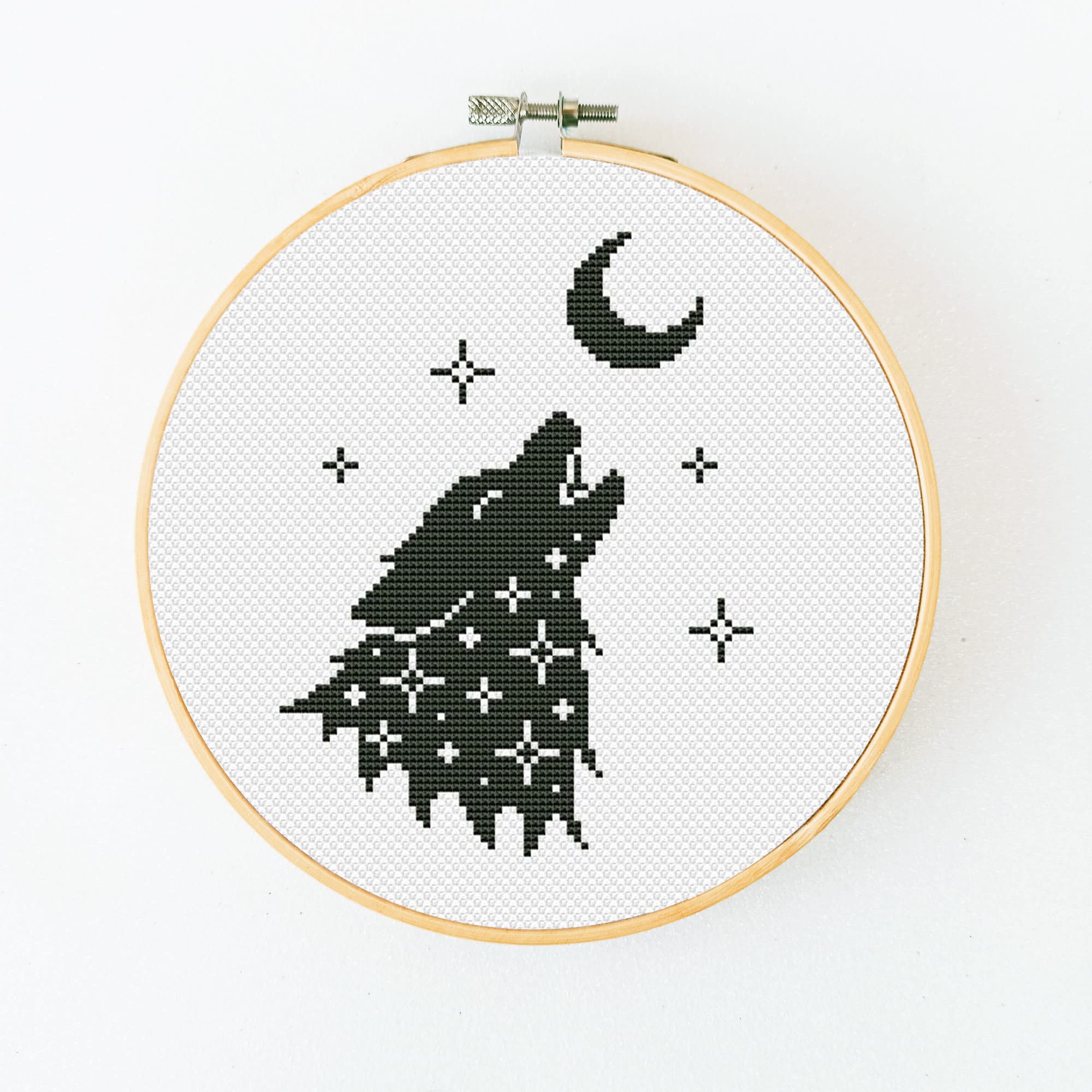 Wolf Cross Stitch Pattern PDF Animal Silhouette Cross Stitch - Etsy