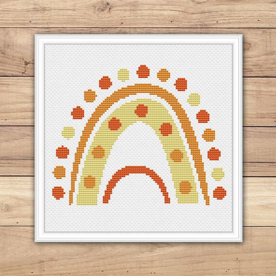 Boho Rainbow Cross Stitch Pattern PDF Abstract Cross Stitch | Etsy