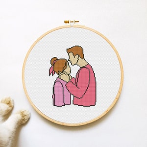 Couple Cross Stitch Pattern PDF, Love Cross Stitch, Romantic Hand ...