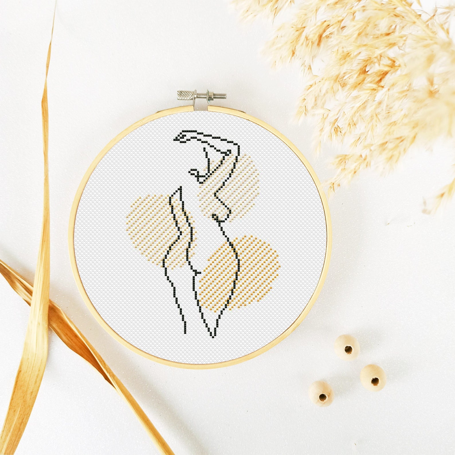 Body Positive Cross Stitch Pattern PDF Boho Woman Xstitch - Etsy
