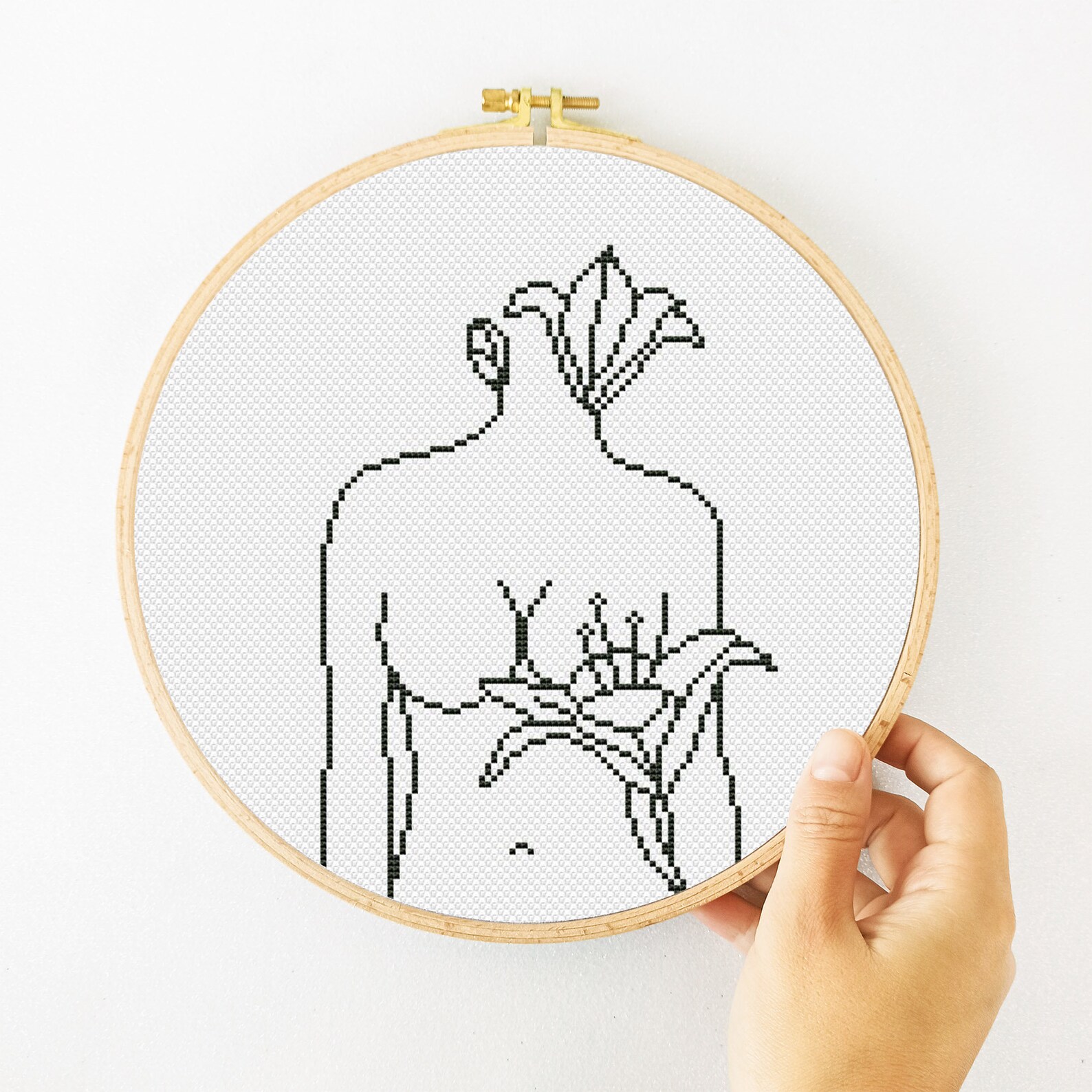 Woman Body Cross Stitch Pattern PDF Flower Woman Cross - Etsy