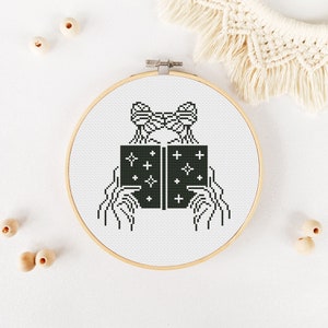 Reading Cross Stitch Pattern PDF, Book Lover Cross Stitch, Book Cross ...