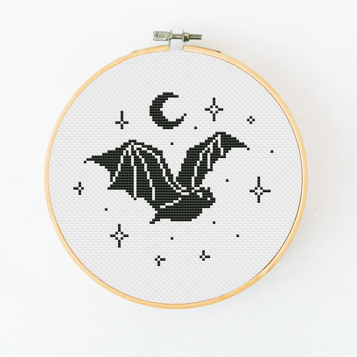 Flying Bat Cross Stitch Pattern PDF, Gothic Cross Stitch, Mystical Hand ...