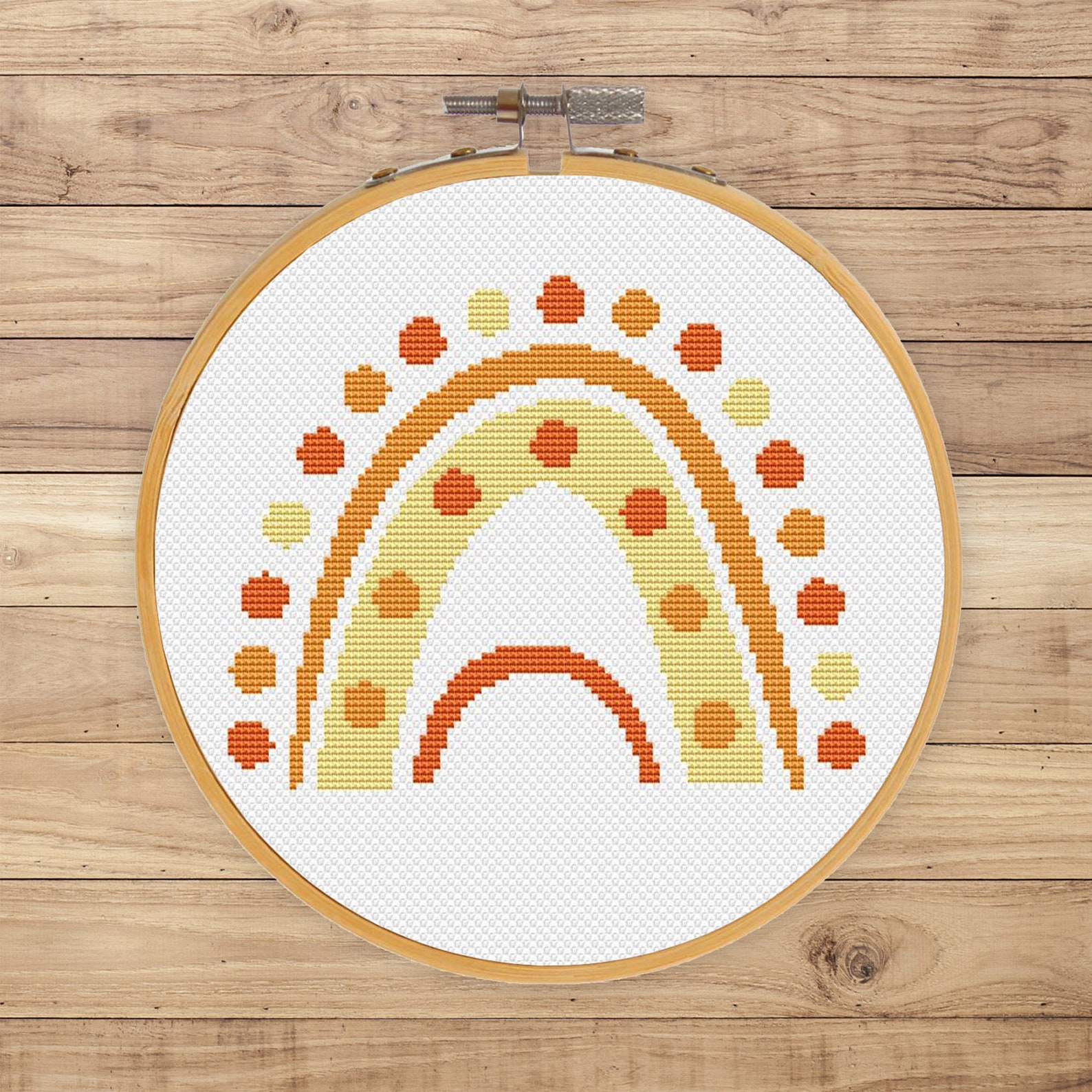 Boho Rainbow Cross Stitch Pattern PDF Abstract Cross Stitch | Etsy