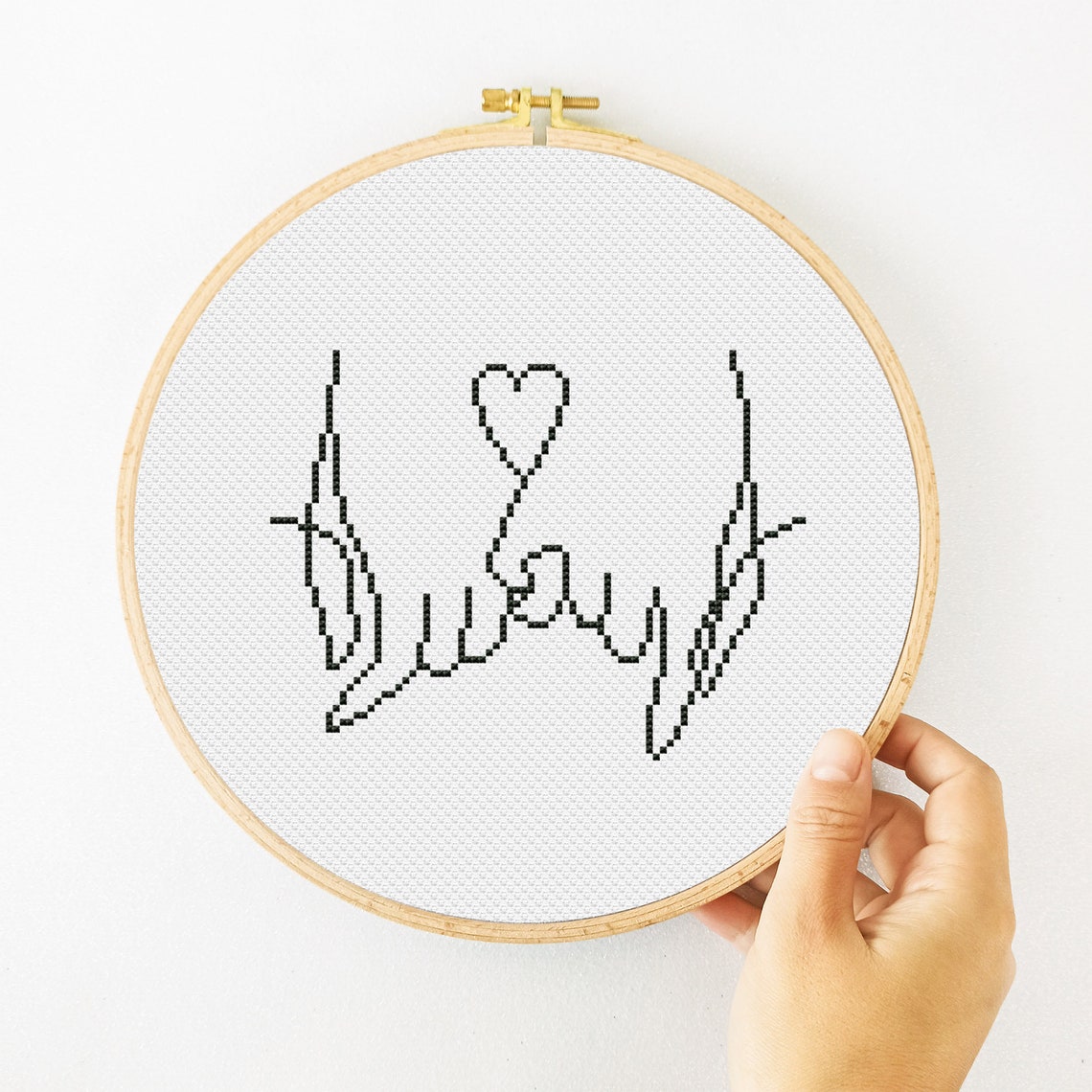 Couple Hands Cross Stitch Pattern PDF Heart Cross Stitch - Etsy