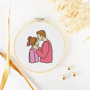 Couple Cross Stitch Pattern PDF, Love Cross Stitch, Romantic Hand ...