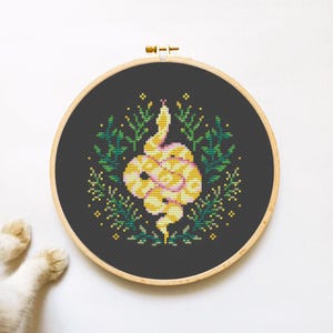 Snake Cross Stitch Pattern PDF, Python Cross Stitch, Serpent Hand ...