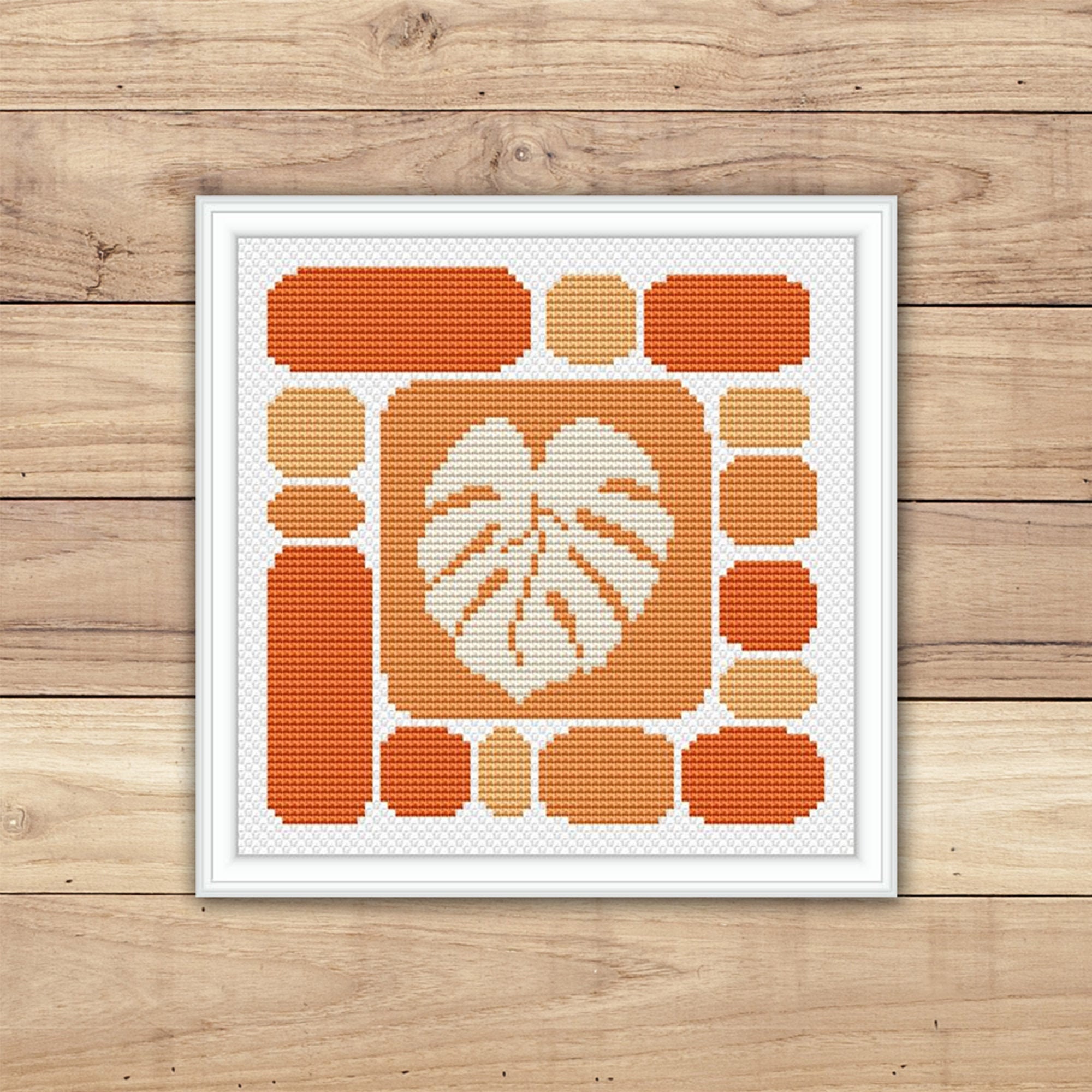 Monstera Cross Stitch Pattern PDF, Mid Century Modern Cross Stitch ...