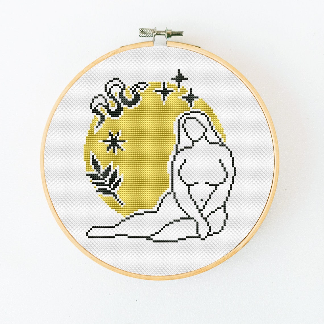 Body Positive Cross Stitch Pattern PDF Boho Woman Cross - Etsy