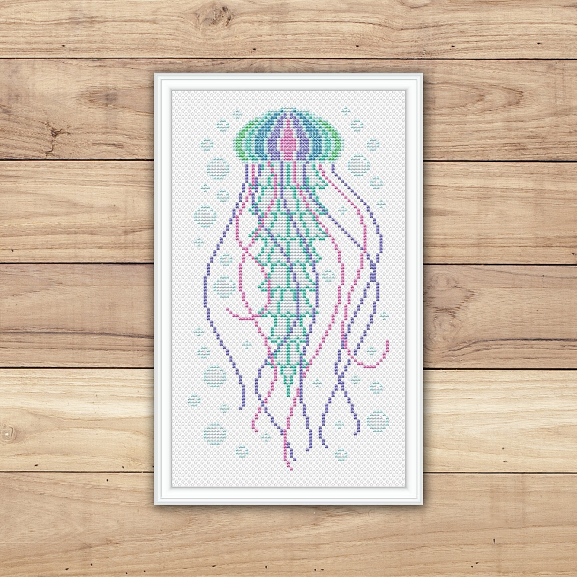 Jellyfish Cross Stitch Pattern PDF Sea Animal Cross Stitch - Etsy
