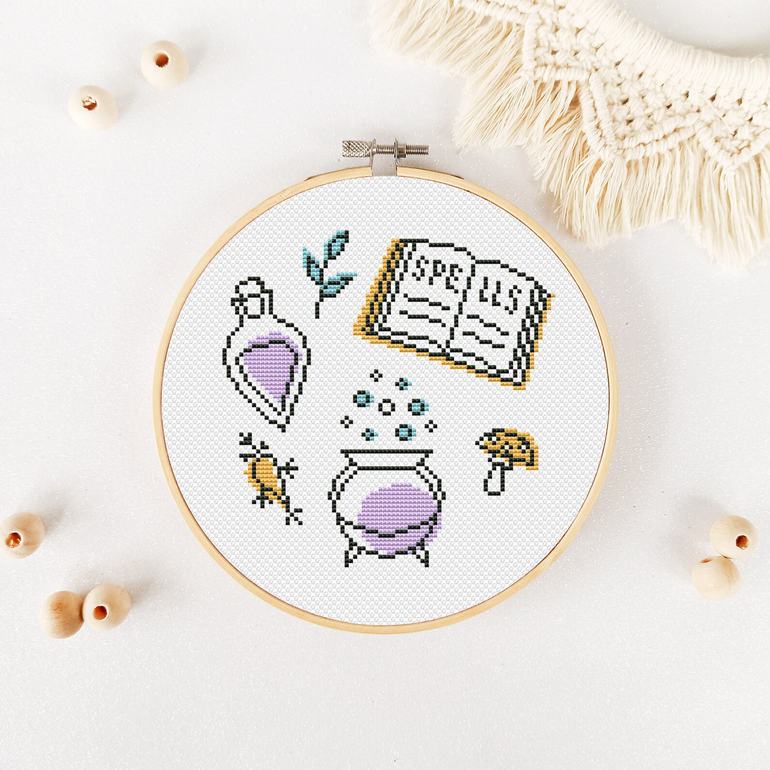 Witch Sampler Cross Stitch Pattern PDF Mystical Xstitch - Etsy