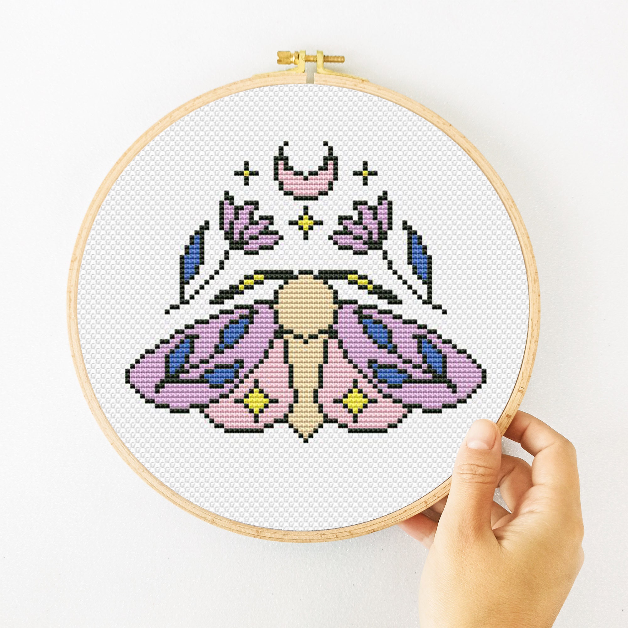 Moth Cross Stitch Pattern PDF Butterfly Cross Stitch Insect - Etsy