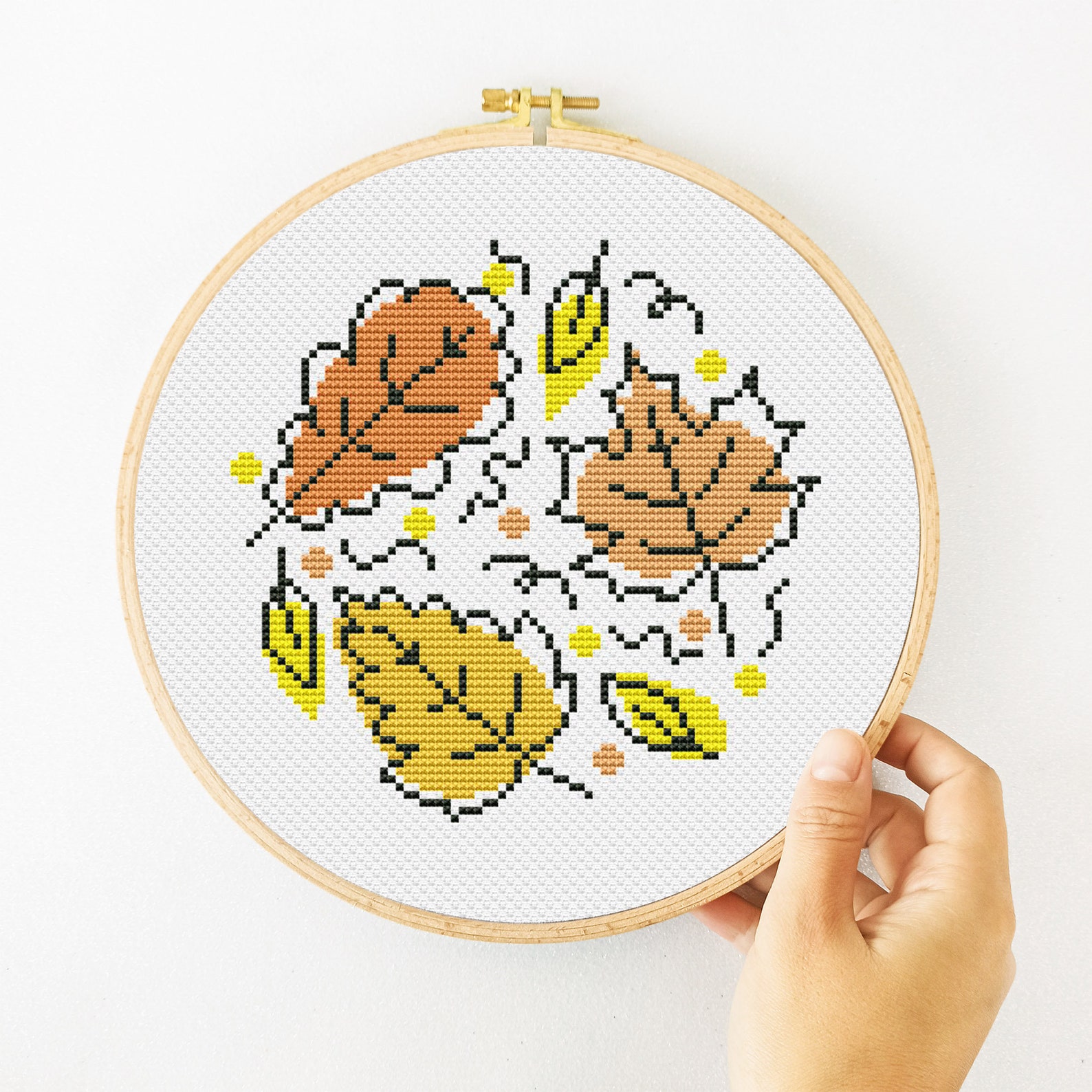 Autumn Leaf Cross Stitch Pattern PDF Fall Cross Stitch - Etsy