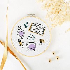 Witch Sampler Cross Stitch Pattern PDF, Mystical Xstitch, Magic Cross ...