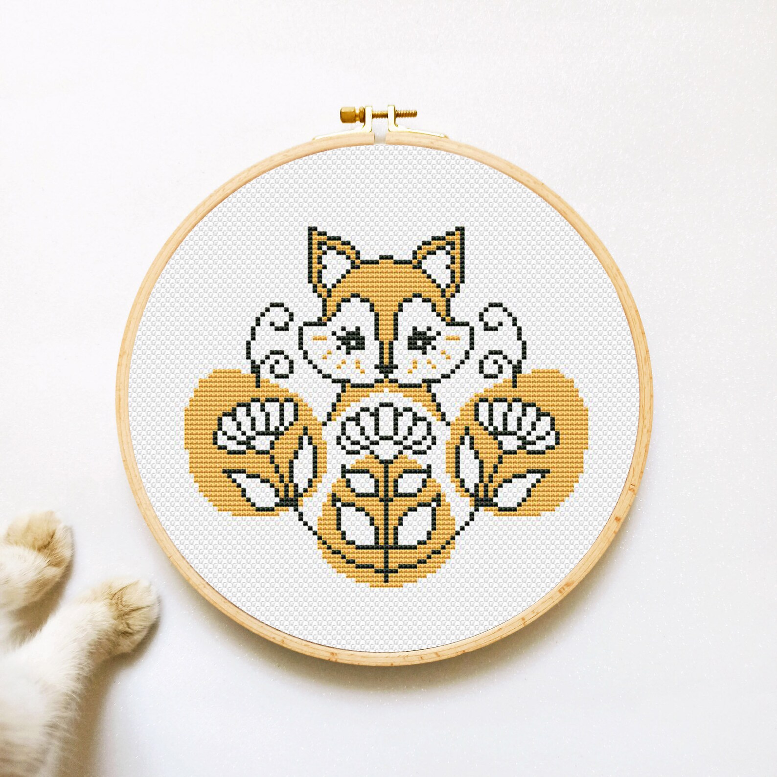 Fox Cross Stitch Pattern PDF Baby Fox Cross Stitch Cute Fox - Etsy