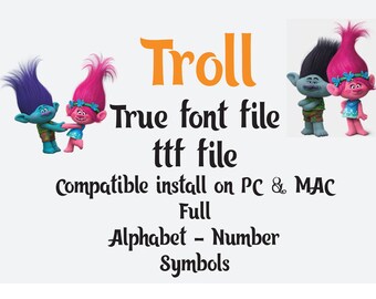 Trolls font | Etsy