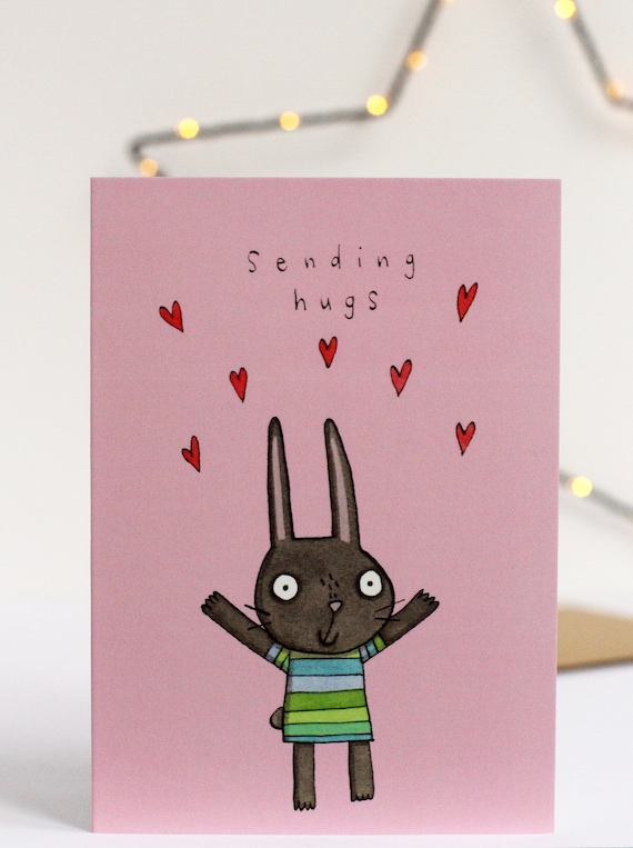 Sending hugs. Sending a hug card. Friendship. Love. Hugs. miss | Etsy