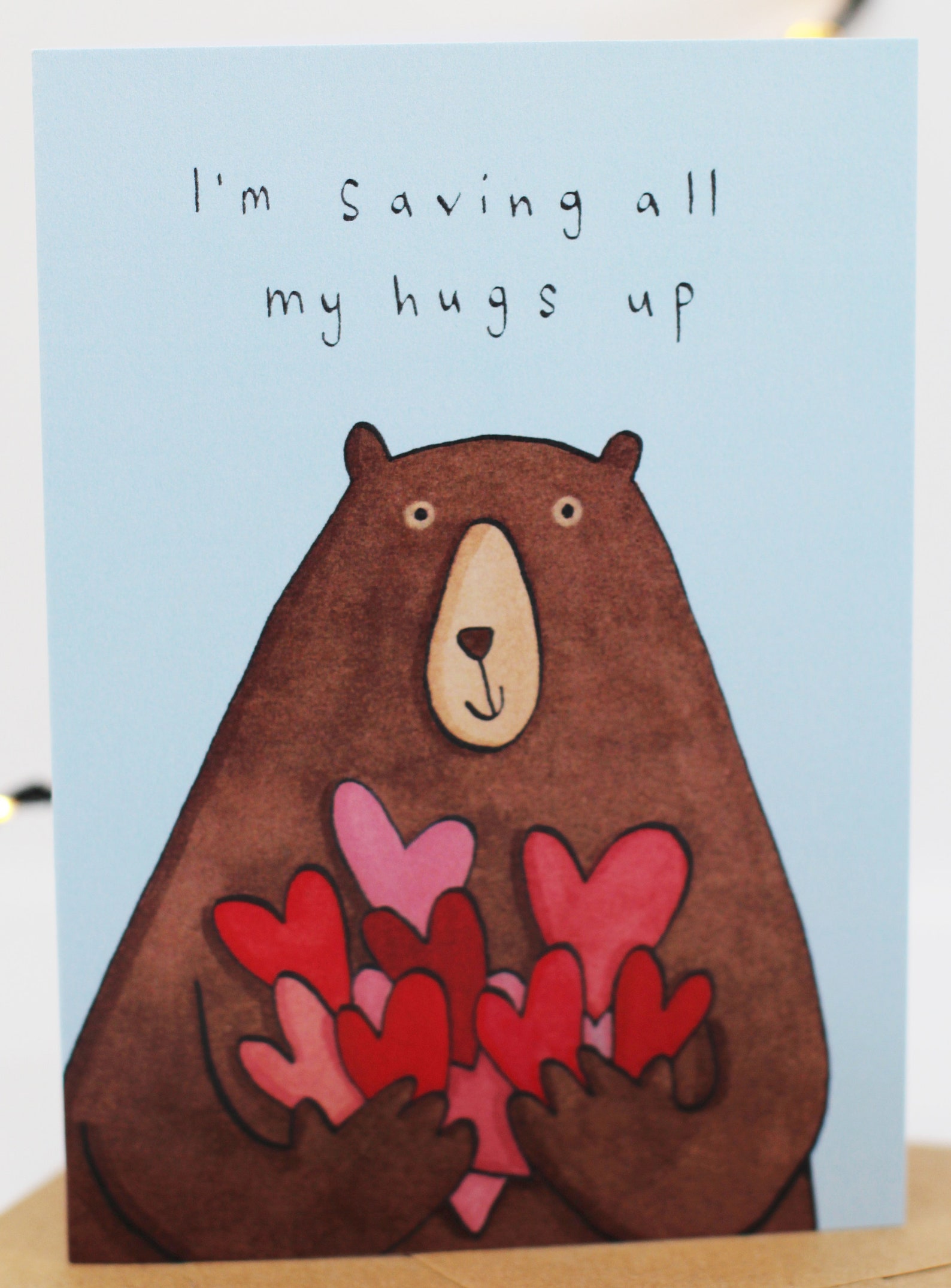 I'm Saving All My Hugs up Card Sending a Hug Friendship - Etsy