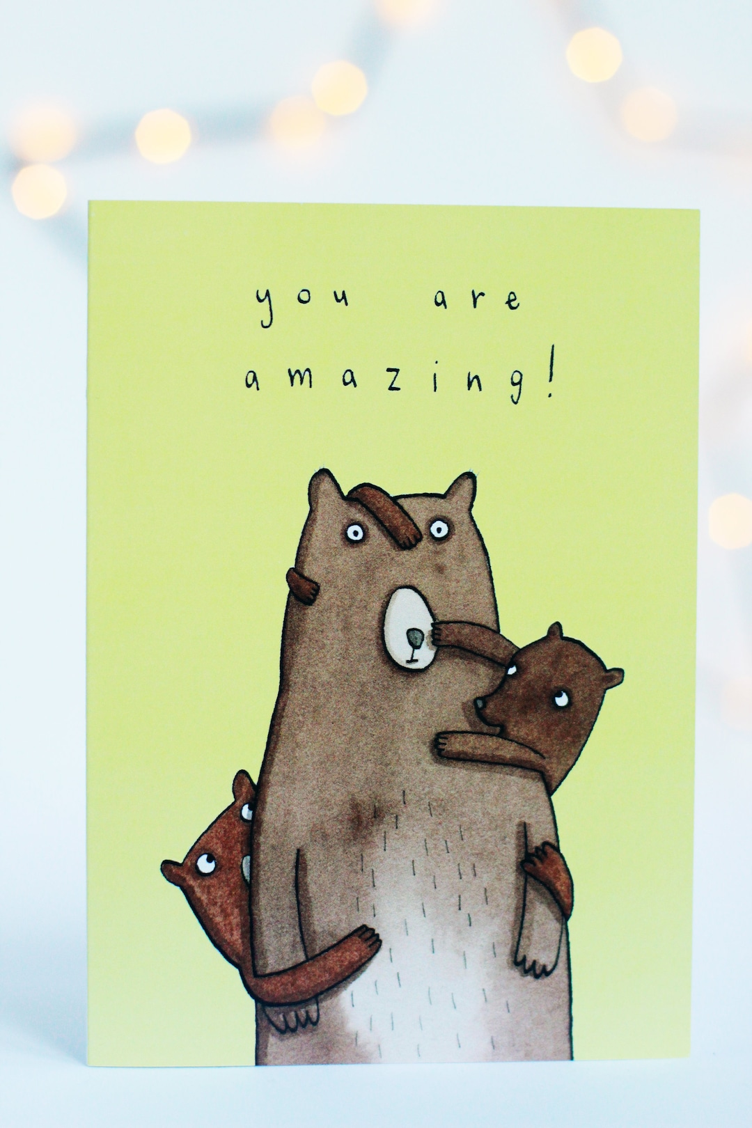 You Are Amazing! Illustrated Card. Fathers Day. Mothers Day. New ...
