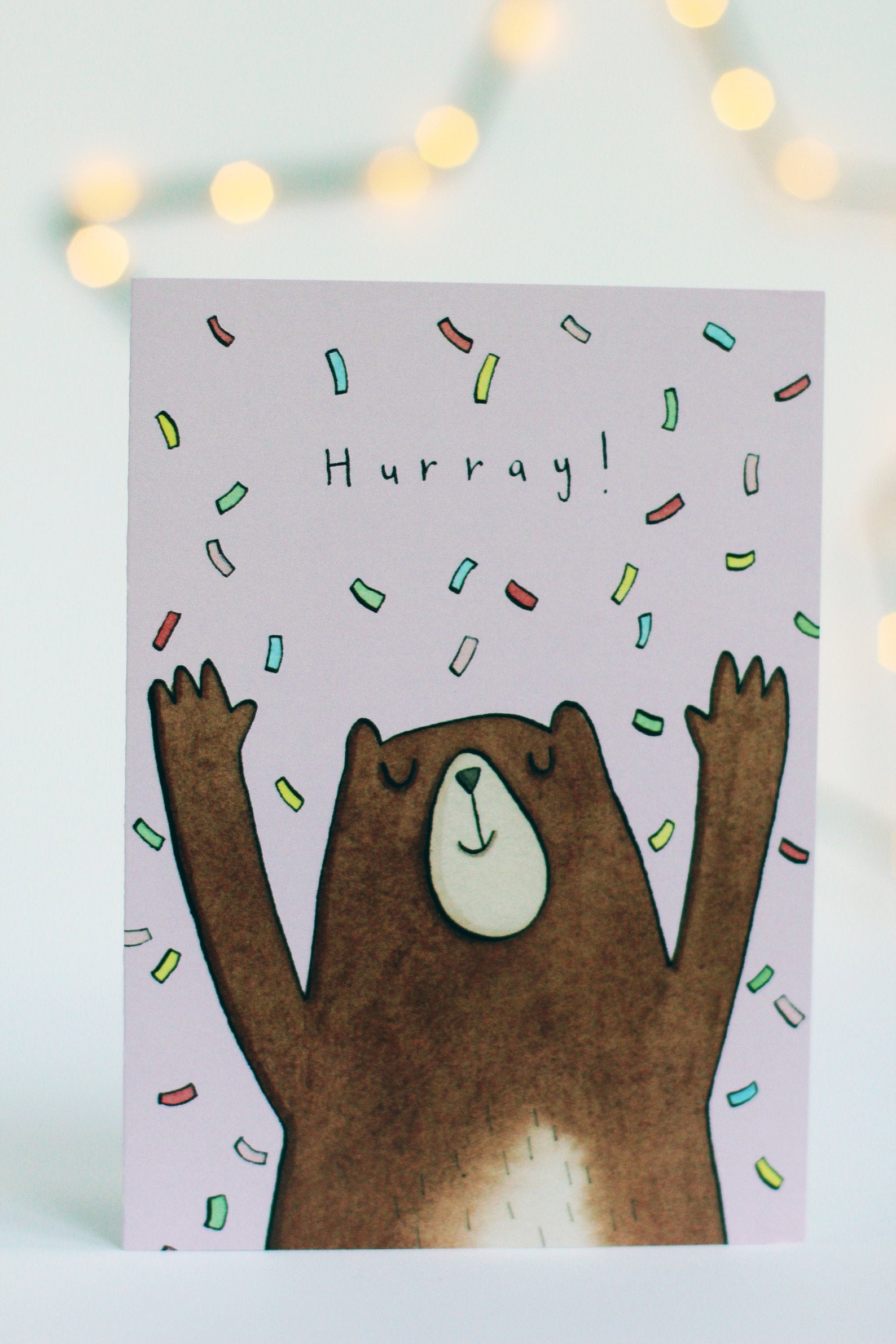 Hurray Celebration Card. Bear. Well Done. Congratulations. - Etsy