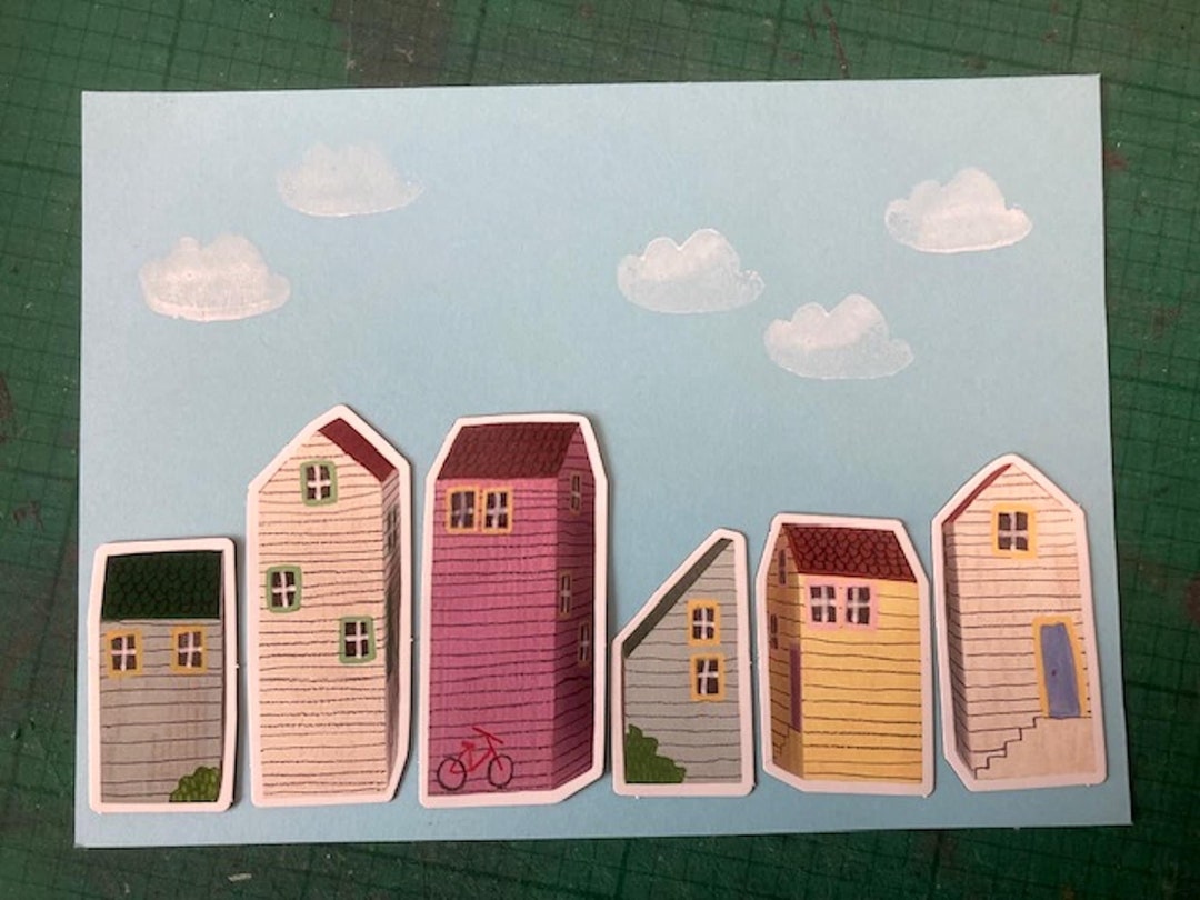 Fridge Village, Houses Magnet Set, Village Magnets, Handmade, Small ...