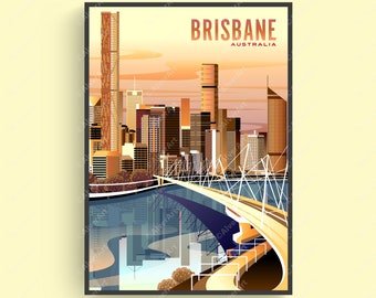 Brisbane Poster | Etsy Australia