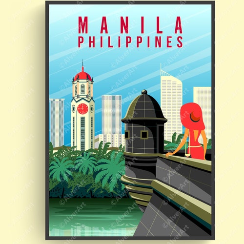Philippines Vintage Travel Poster Wall Art Print Asian Decor | Etsy